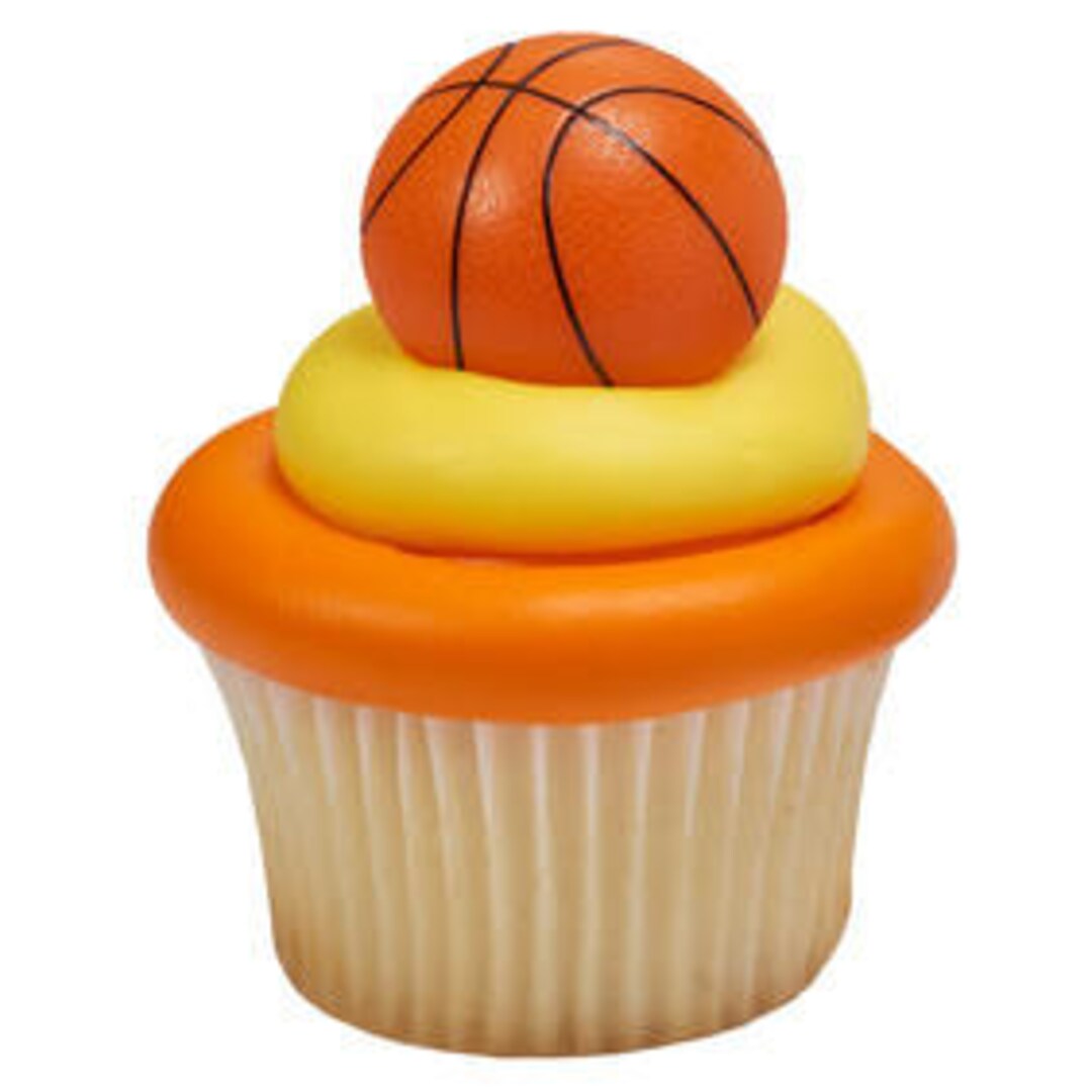 Basketball 3D Cupcake Rings 1DZ NBA College Sports NCAA SEC - Etsy