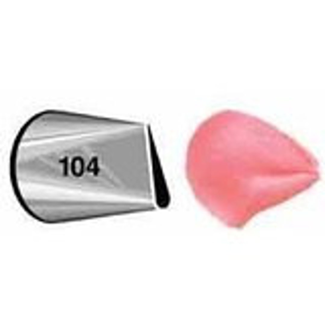 Decorating Petal Tube Tip #104 - Stainless Steel - Cake Piping Royal ...