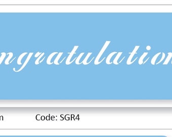 Congratulations Stencil - Etsy