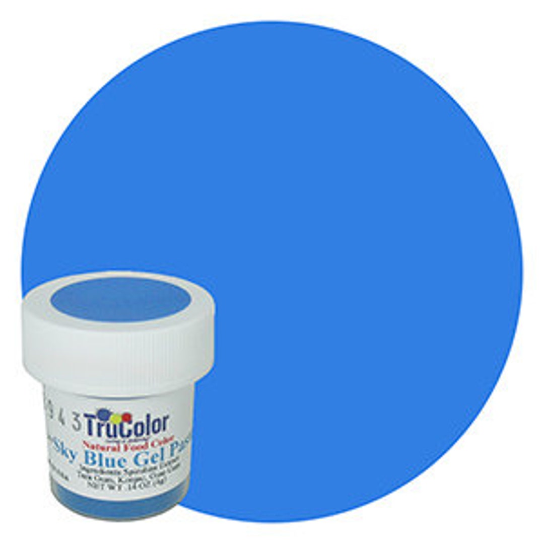 NEW BIGGER BOTTLE Sky Blue Trucolor Natural Food Color Powder 0.25 Oz ...