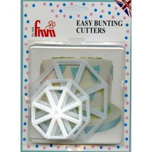 3 PC Set Easy Bunting Cutter Set - FMM Cookie Fondant Gumpaste Clay ...