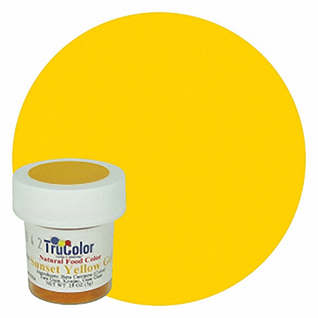 Sunset Yellow Trucolor Natural Food Color Powder 0.18 Oz 5 Grams Kosher ...