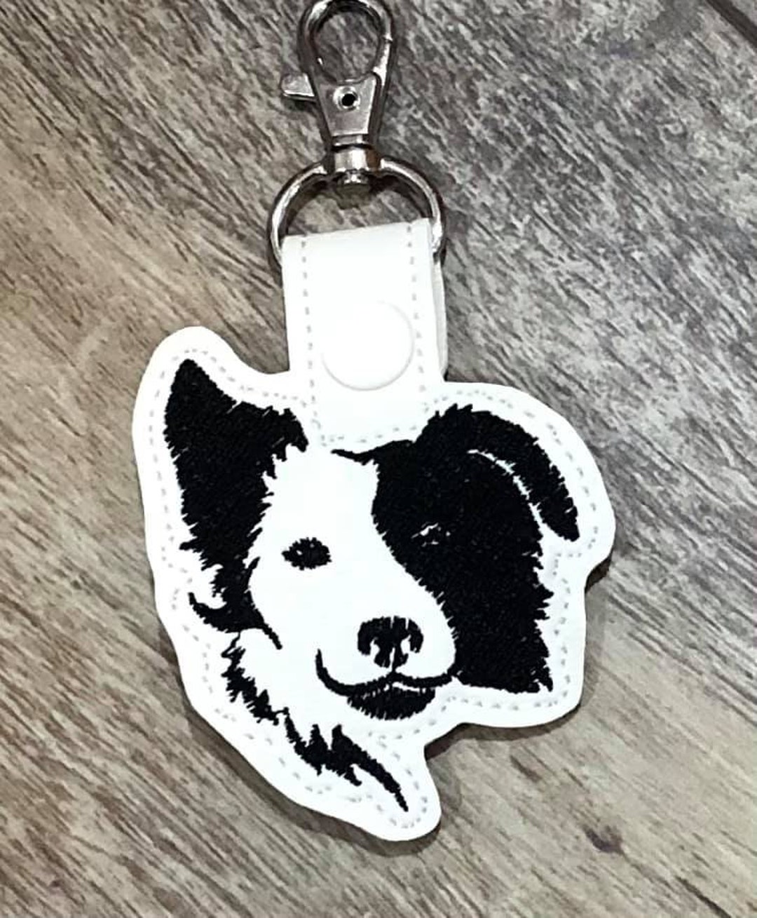 Border Collie Key Chain, Key fob, Snap Tab, Dog Key Chain - Etsy España