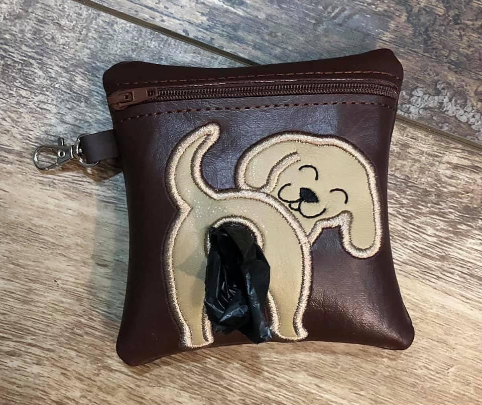 Fun Lab Poop Bag Pouch-zippered Poop Bag Holder-lab Butt Bag - Etsy