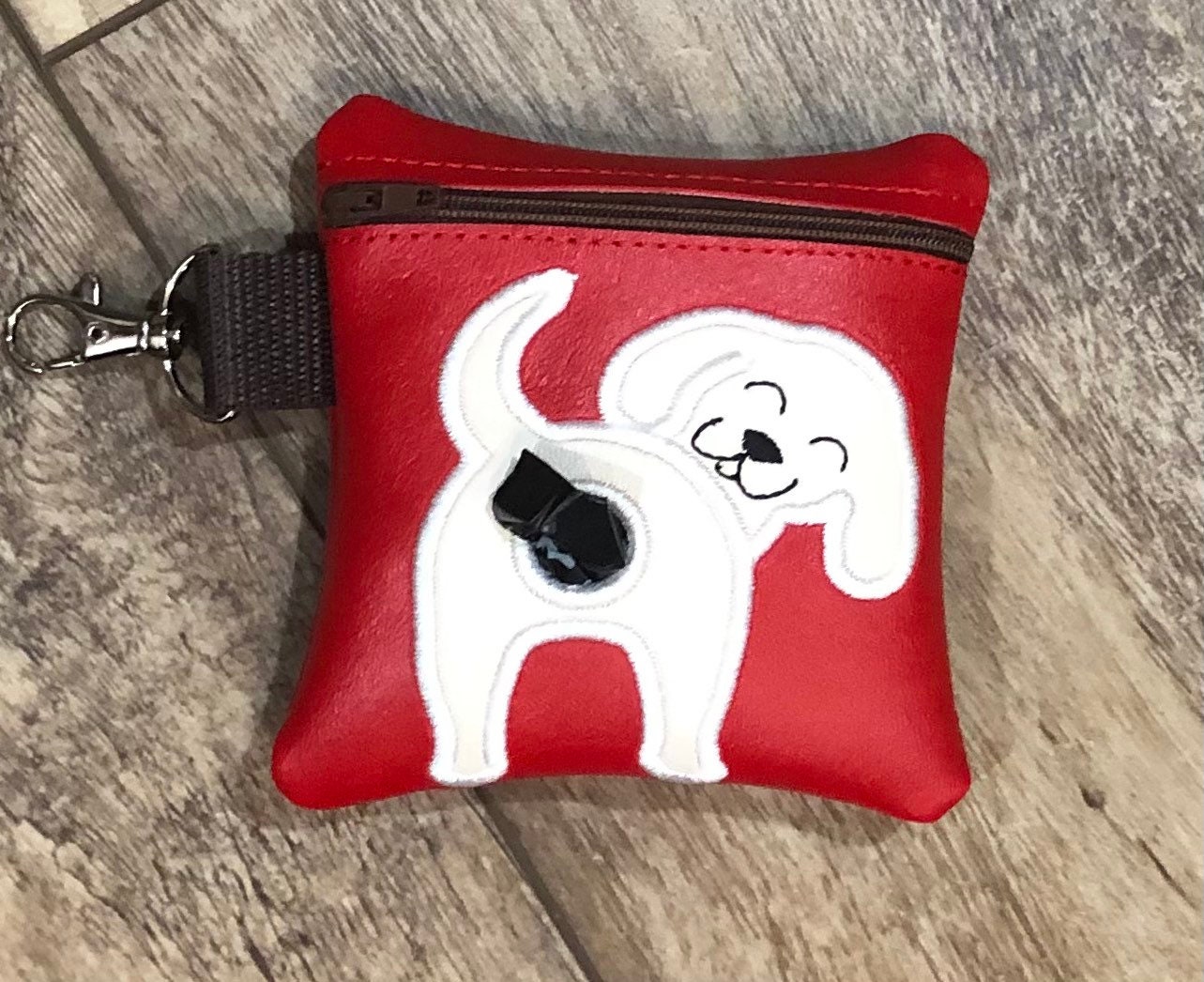 Fun Lab Poop Bag Pouch-zippered Poop Bag Holder-lab Butt Bag - Etsy