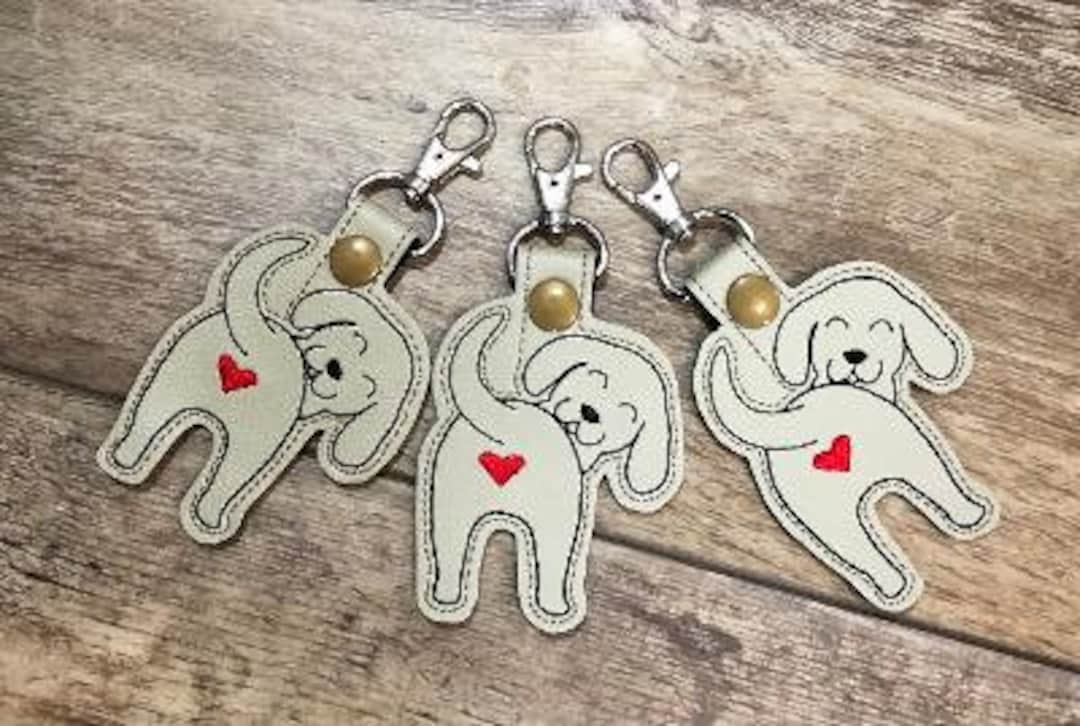 Lab Butt Key Chain, Key Fob, Snap Tab, Dog Key Chain - Etsy