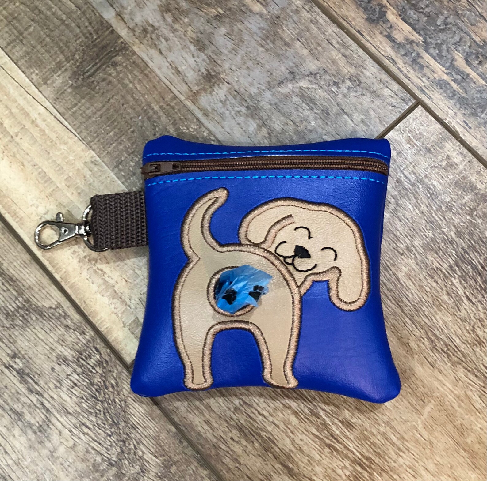 Fun Lab Poop Bag Pouch-zippered Poop Bag Holder-lab Butt Bag - Etsy