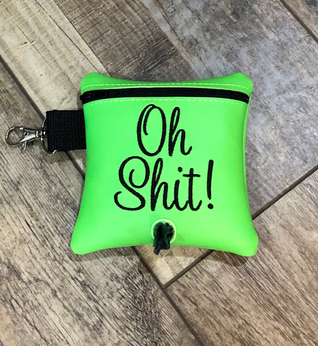 Oh Sh*t Poop Bag Pouch-zippered Poop Bag Holder-snarky Poo Bag - Etsy