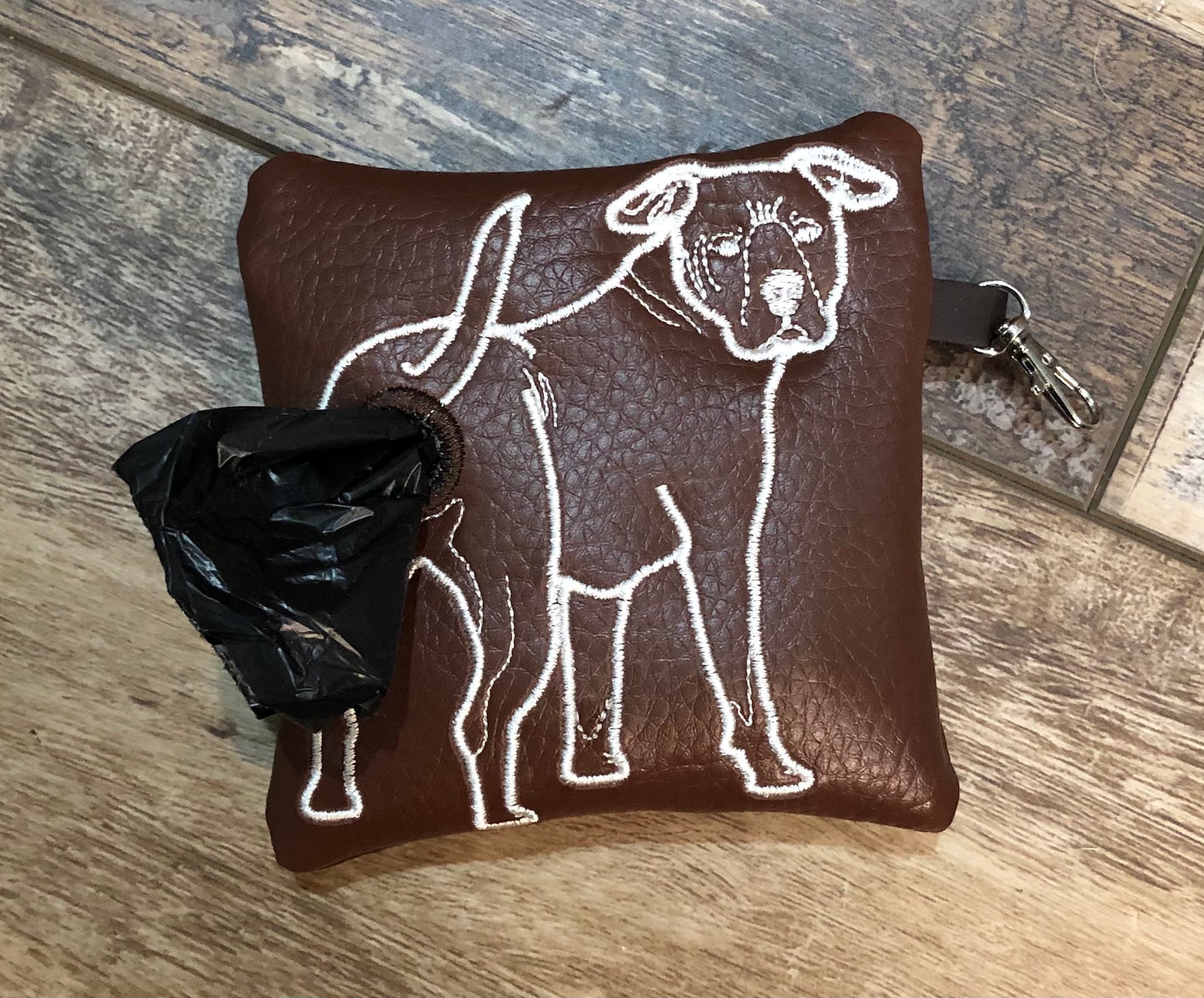 Fun Pit Bull Poop Bag Pouch-zippered Poop Bag Holder - Etsy
