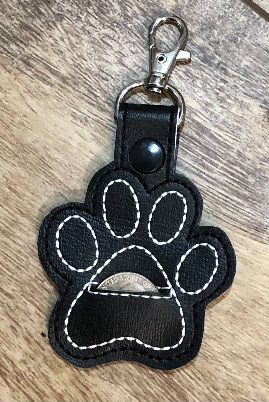 Paw Quarter Keeper Key Chain Key fob Snap Tab Dog Key - Etsy España