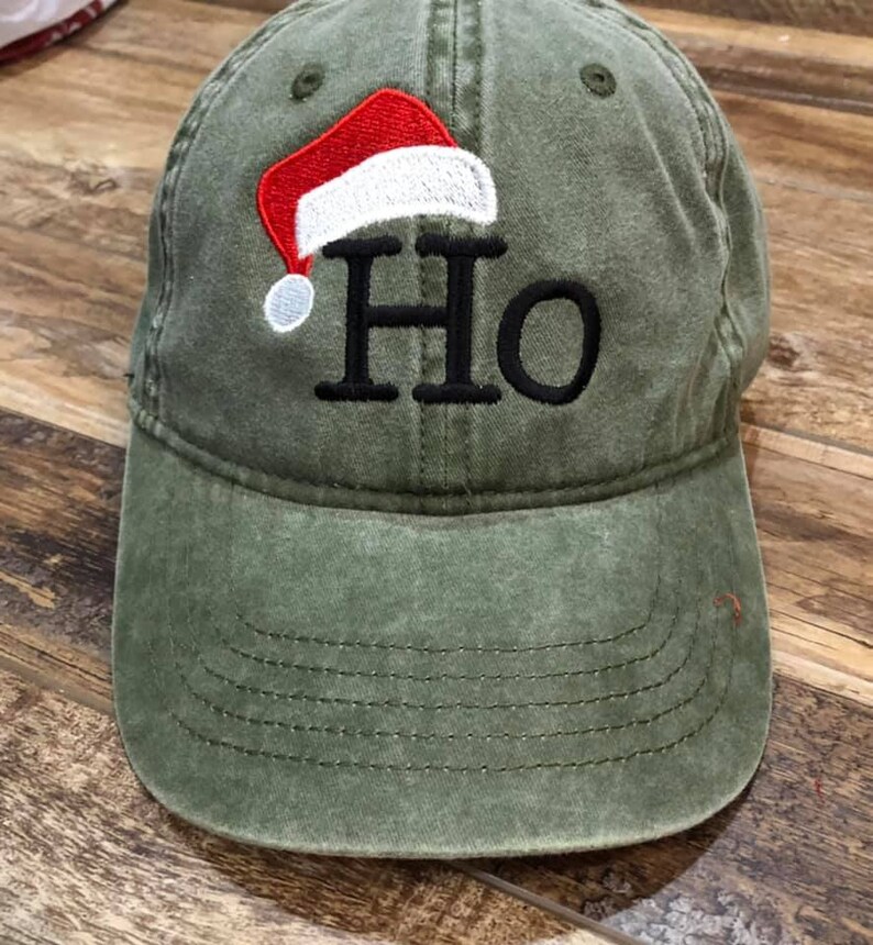 Ho Santa Hat baseball Cap Embroidered Baseball Cap - Etsy