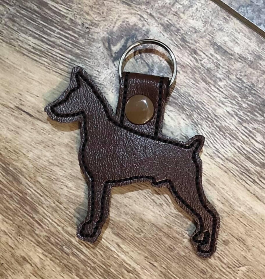 Doberman Key Chain, Key Fob, Snap Tab, Dog Key Chain - Etsy