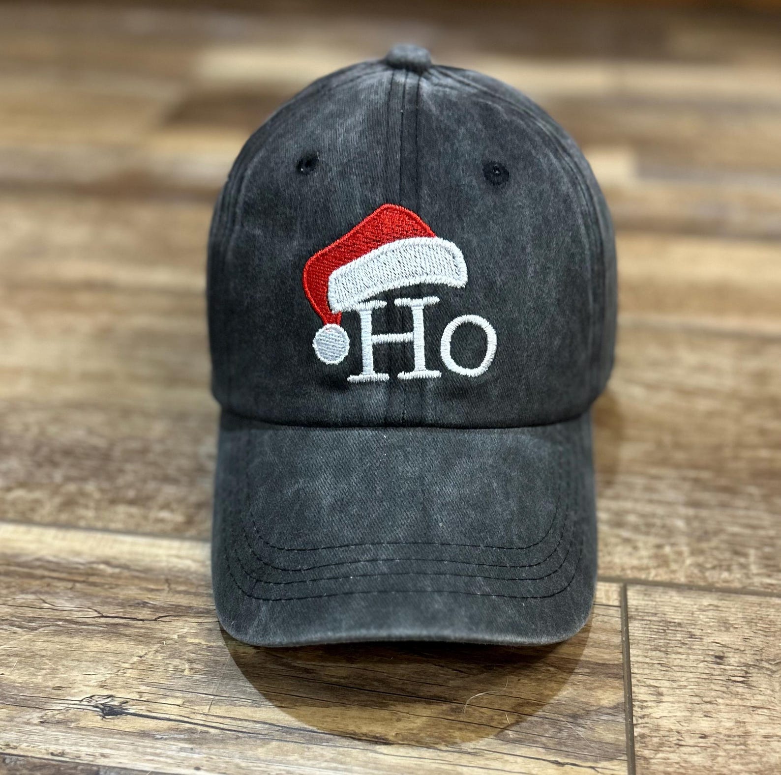 Ho Santa Hat -baseball Cap - Embroidered Baseball Cap - Christmas Hat ...