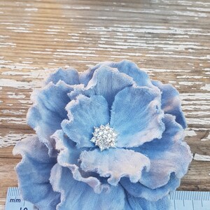 Blue Velvet Flower Brooch. Elegant Floral Accessory for Her. - Etsy