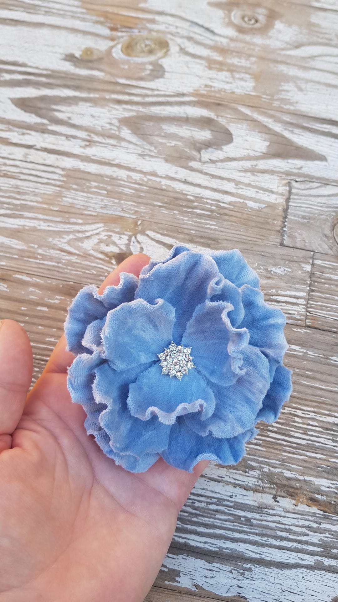 Blue Velvet Flower Brooch. Elegant Floral Accessory for Her. - Etsy
