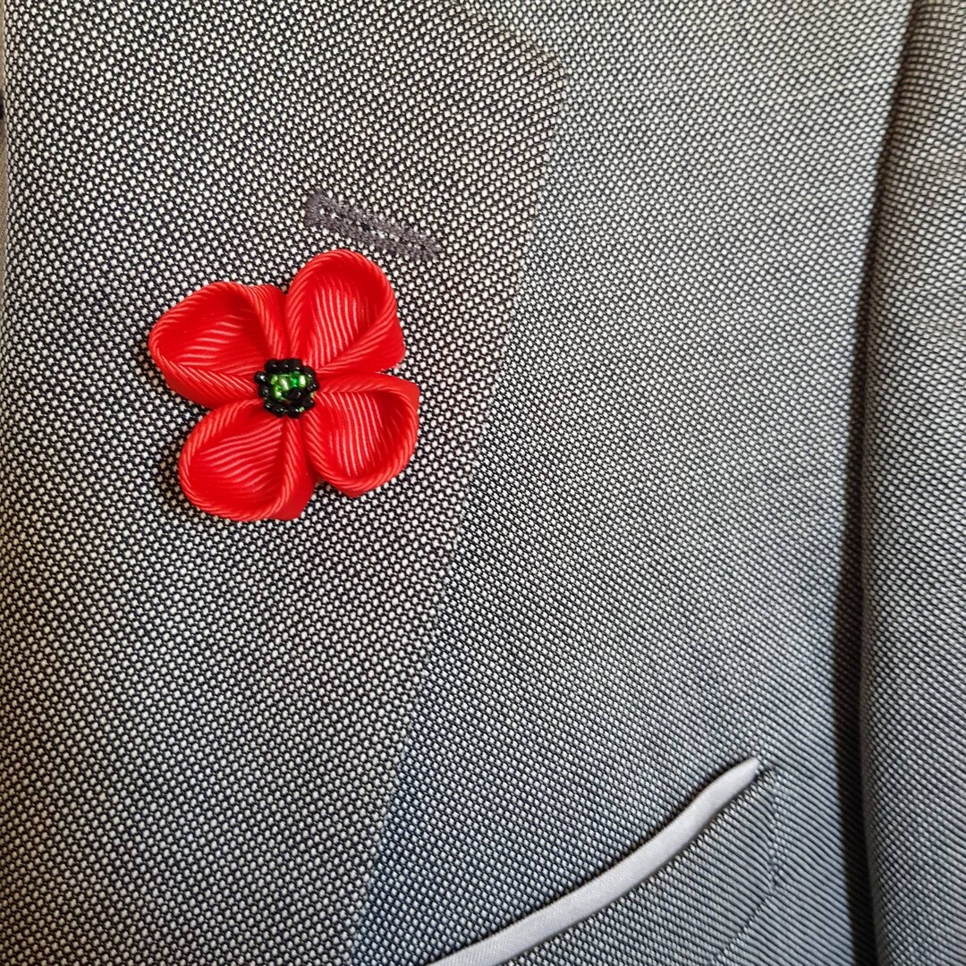 Red Poppy Suit Pin Remembrance Day Poppy Lapel Suit Brooch for Her - Etsy