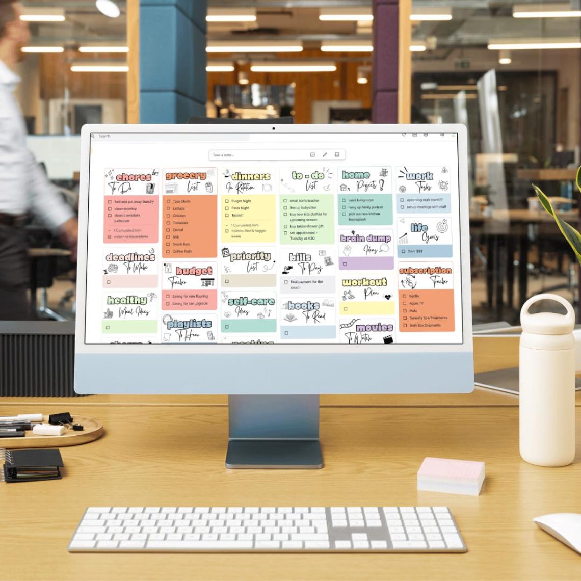 22 Google Keep Headers | Editable Canva Template | Minimalist Pastel ...