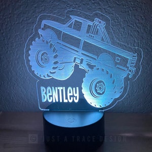 Monster Truck Personalized Night Light Kids Night Light - Etsy
