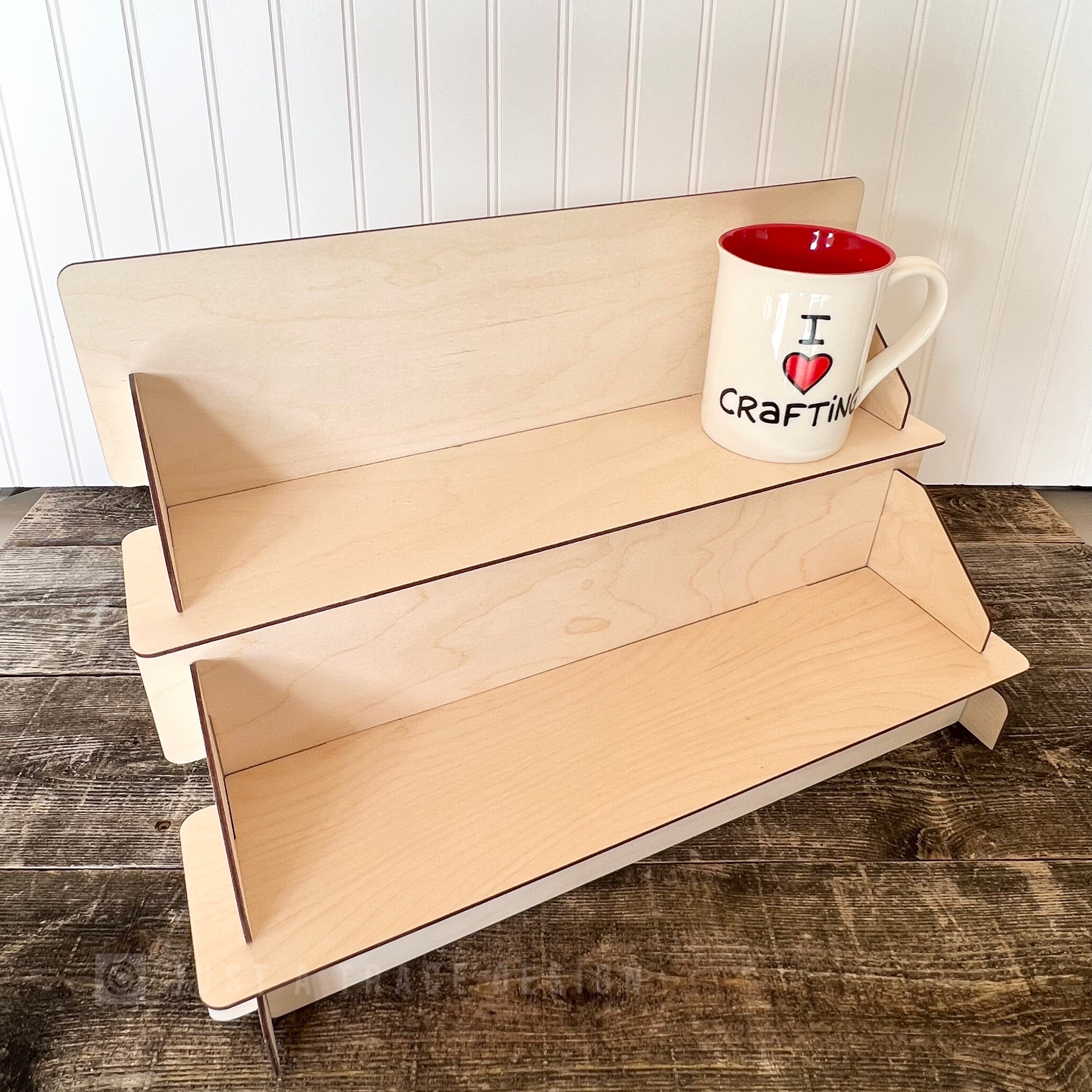 2 Tiered Shelf Collapsible Display 18 X 11 X 9 Display - Etsy