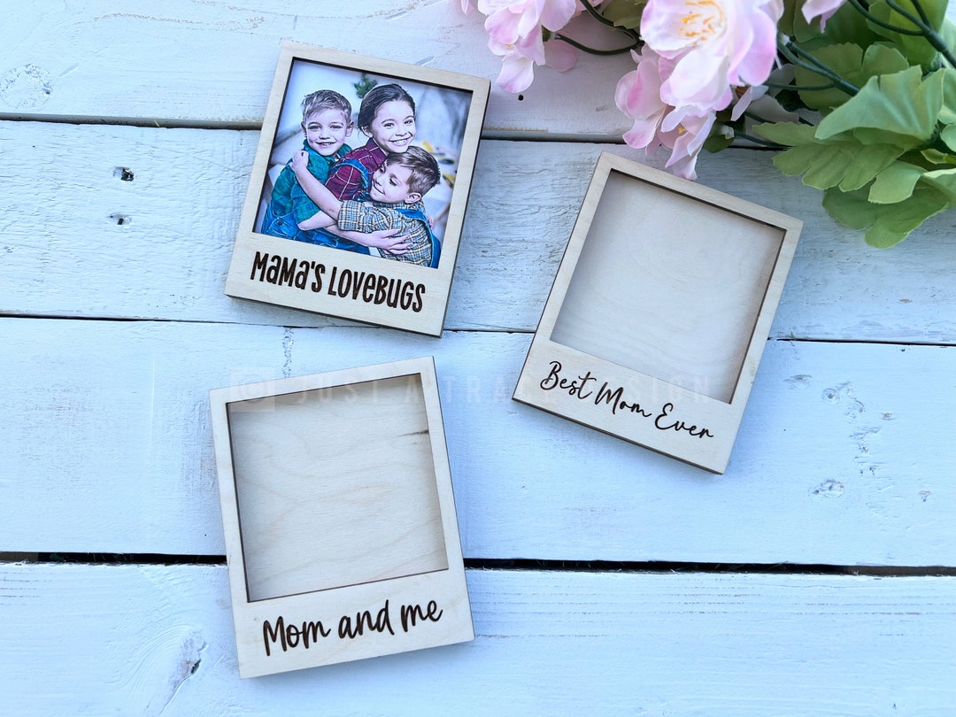 Mother's Day Wood Picture Frame With Back Refrigerator Magnet, Wedding ...