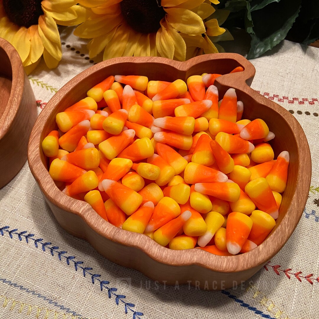 Wooden Pumpkin Candy Dish, Fall Decor, Halloween Dish, Thanksgiving ...