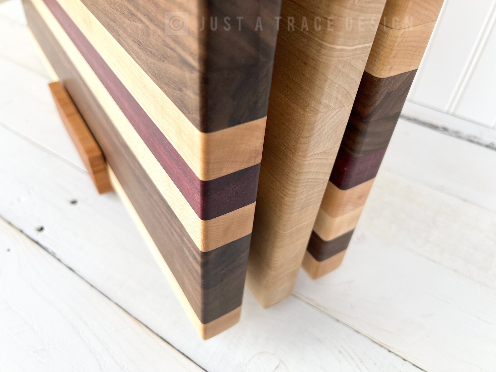 3 Slot Cutting Board Stand, Cutting Board Display Stand Butcher Block ...