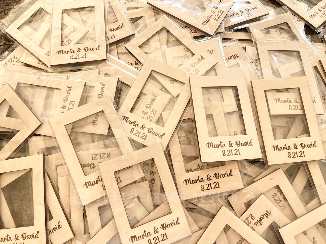 Bulk Mini Personalized Picture Frame Wood, Wedding Favor, Vacation ...