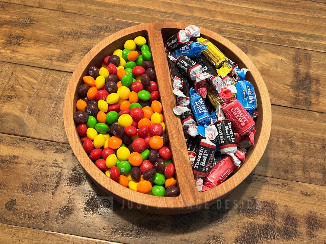 Wooden Snack Tray, 2 Section Tray, Appetizer Tray, Wood Platter ...