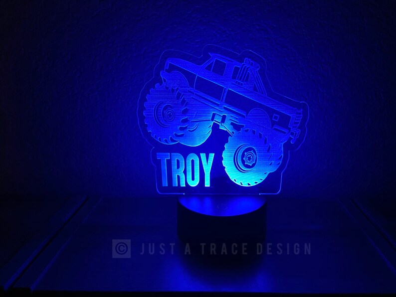 Monster Truck Personalized Night Light Kids Night Light - Etsy