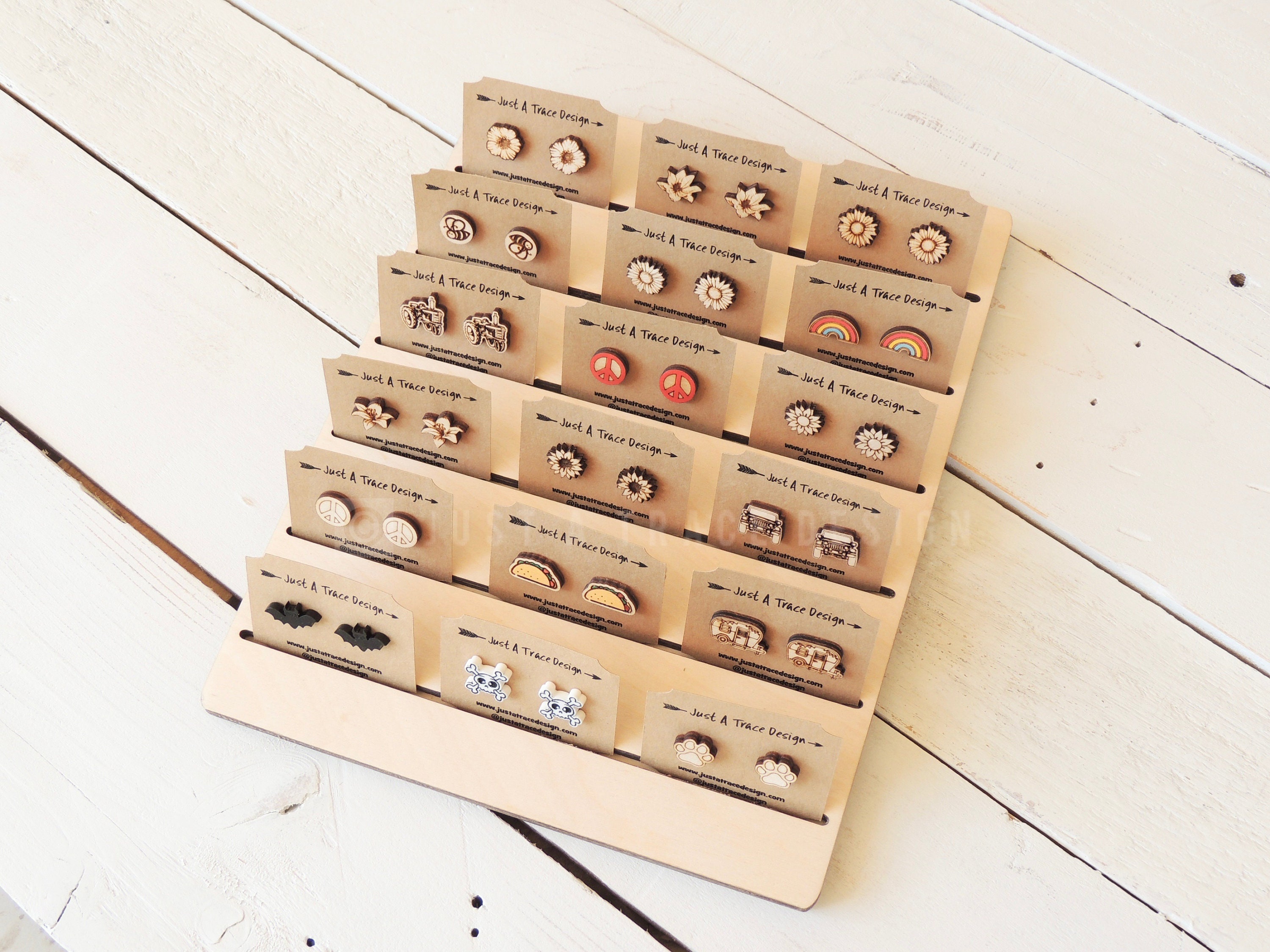 Earring Card Display Stand 10 X 8 Flat Rack - Etsy