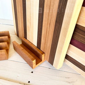 3 Slot Cutting Board Stand, Cutting Board Display Stand Butcher Block ...