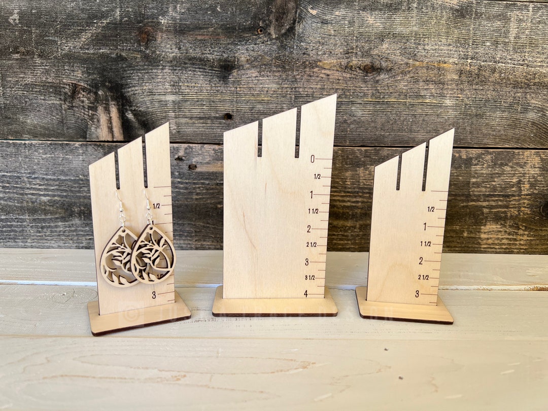 Birch Wood Earring Display Stand: Craft Show Vendor Showcase - Etsy