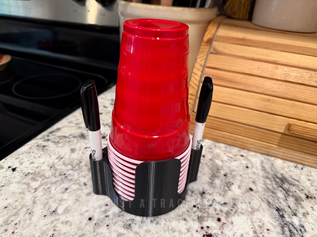 Red Solo Cup Holder With Markers: Party Cup Organizer - Etsy