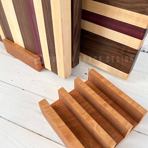3 Slot Cutting Board Stand, Cutting Board Display Stand Butcher Block ...