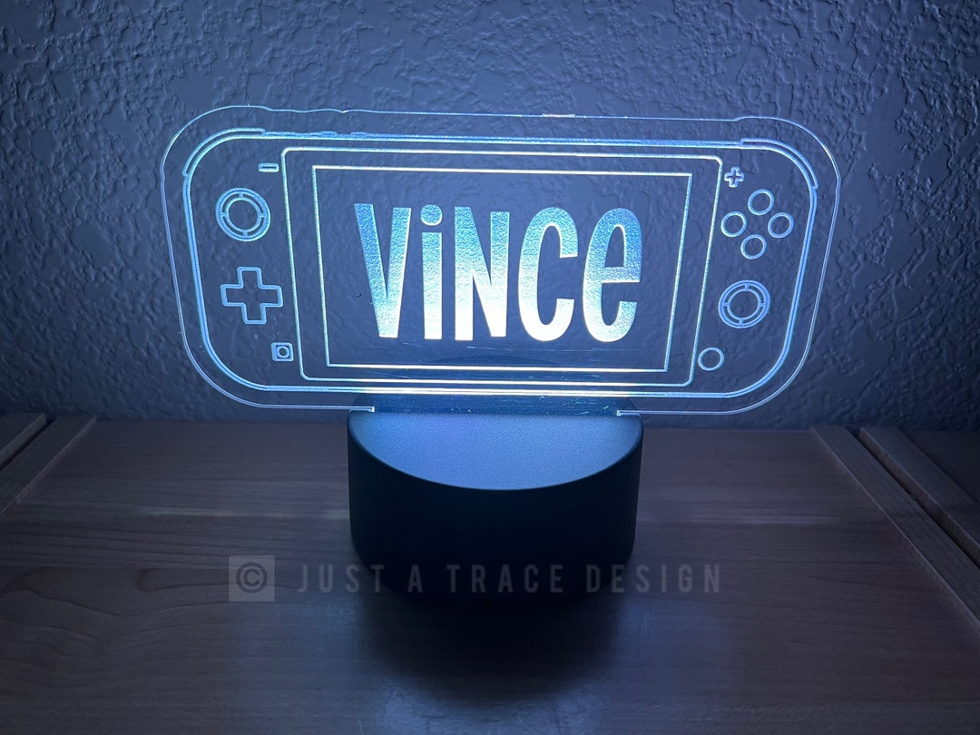 Personalized Gamer Night Light: Acrylic Video Game Controller - Etsy