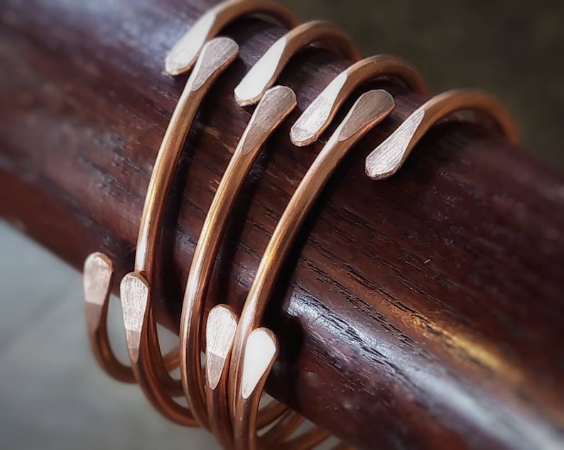 Hammered Copper Bangle Bracelet Solid Copper Bangle Bracelet - Etsy