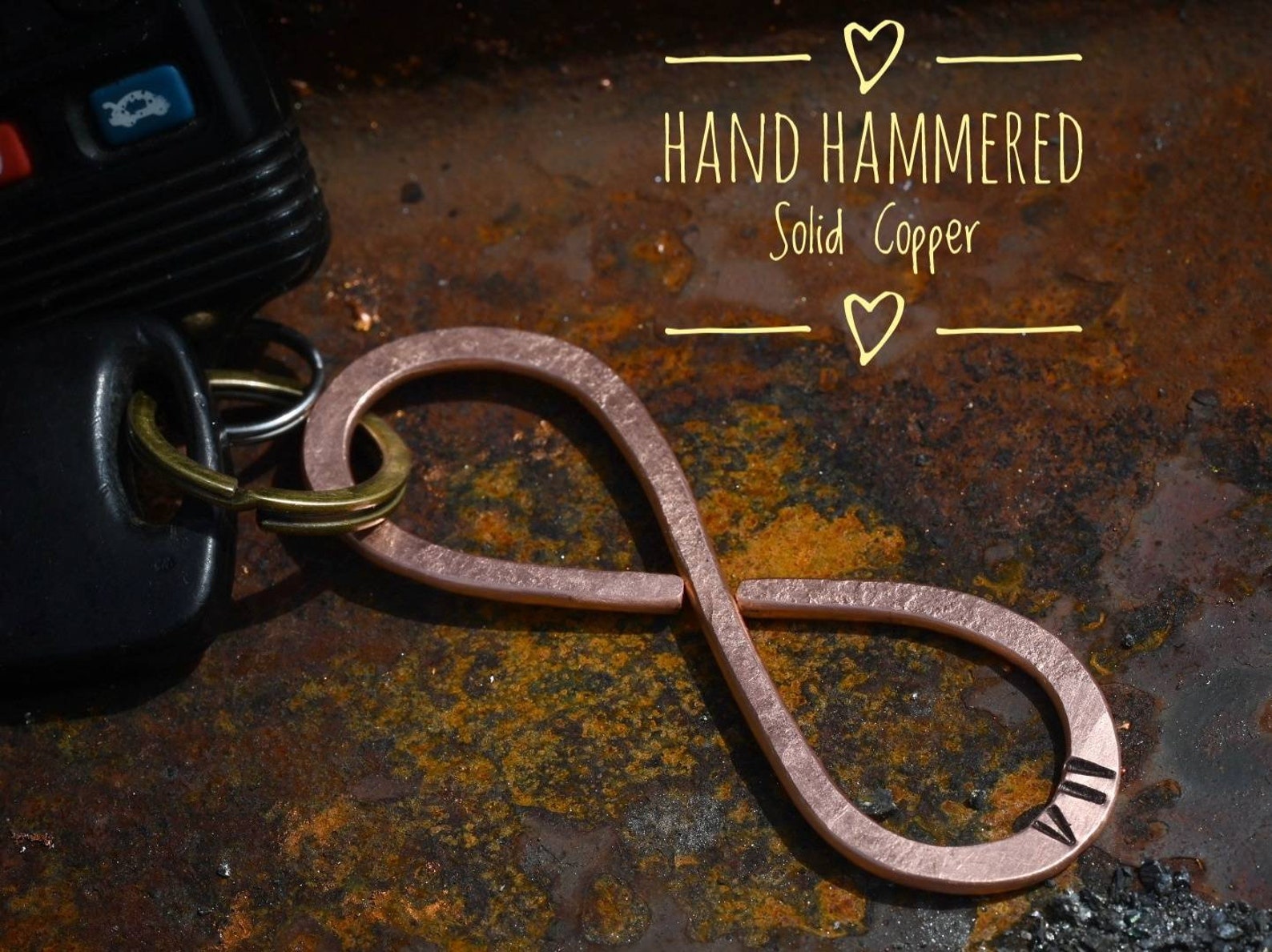 7th Anniversary Gift. Copper Key Chain. Infinity Present - Etsy