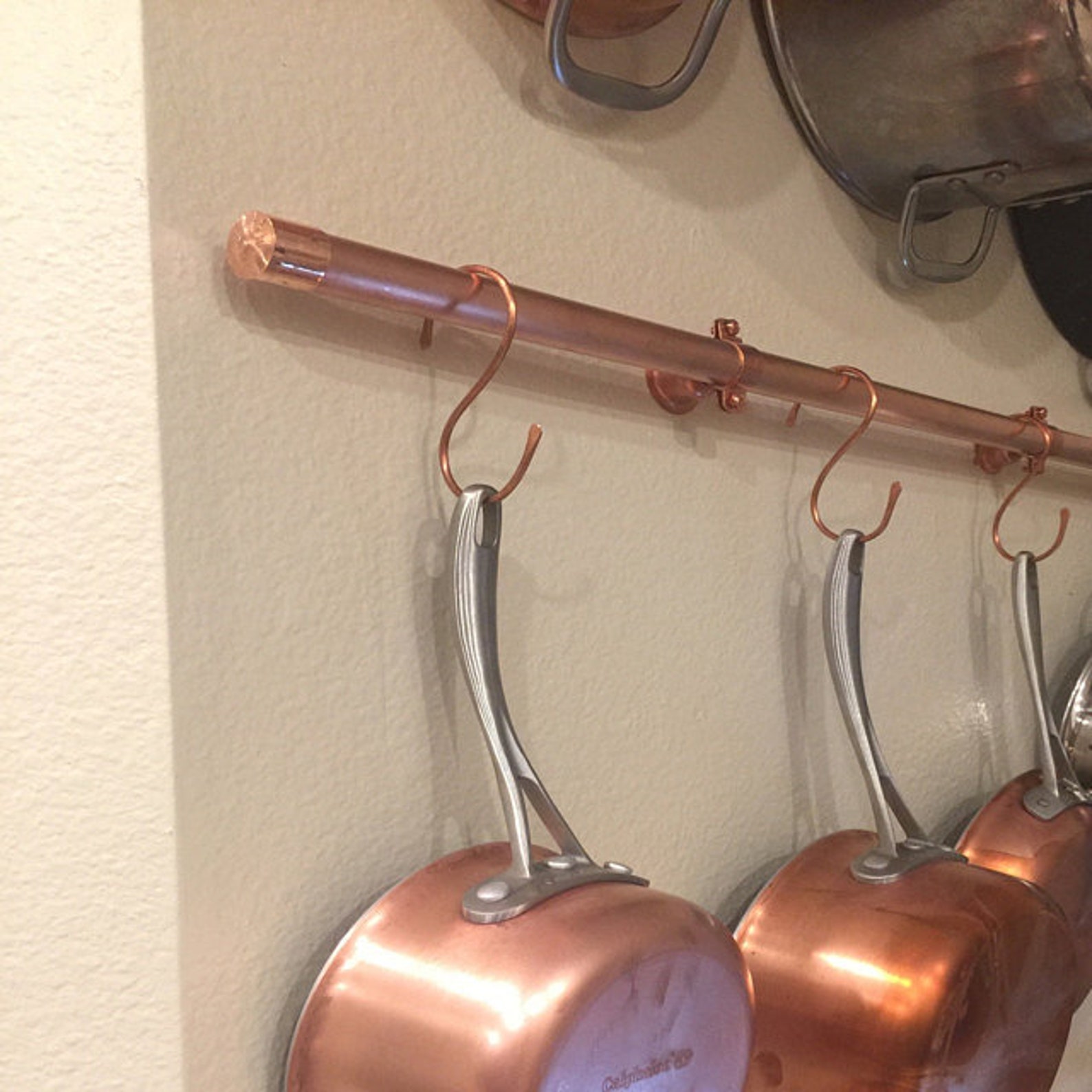 Set of 6 Hand Forged Copper S Hooks Hangers Pot Rack Hooks - Etsy