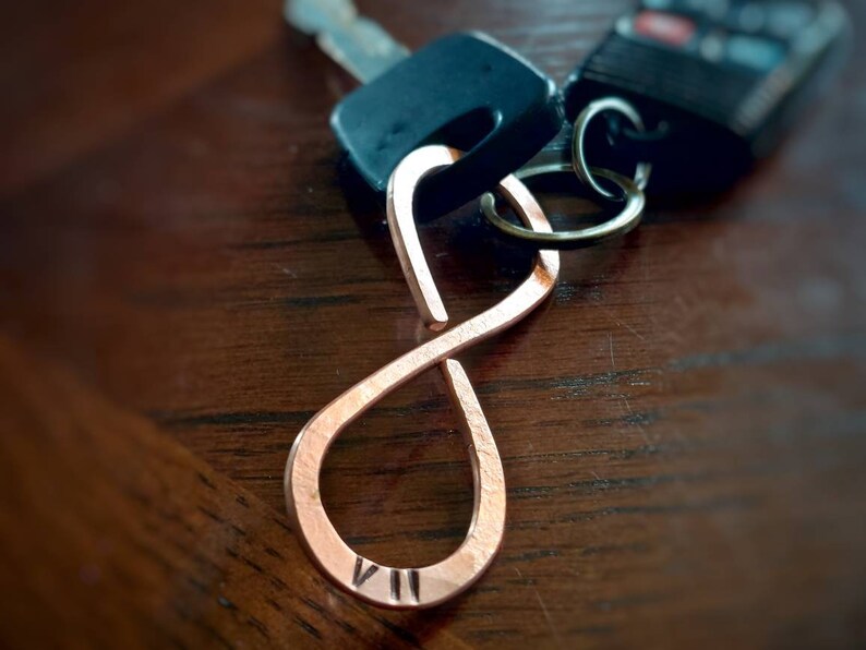 7th Anniversary Gift. Copper Key Chain. Infinity Present - Etsy
