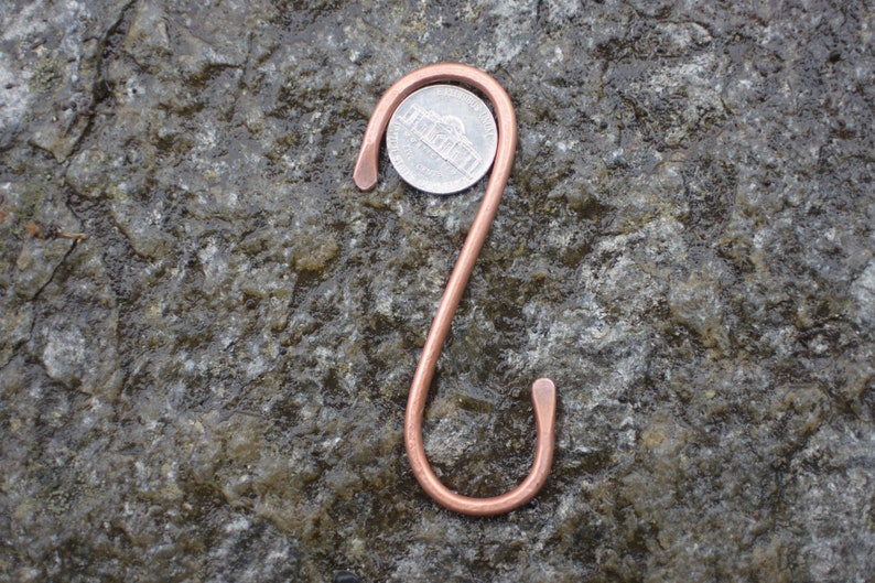 Set of 4. 3-inch Copper S Hooks Hangers Pot Rack Hooks - Etsy