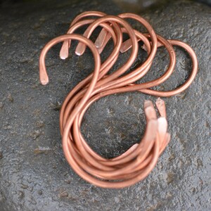Set of 8. Solid Copper "s" Hooks. Pot Rack Hooks. Copper Hooks. Copper ...