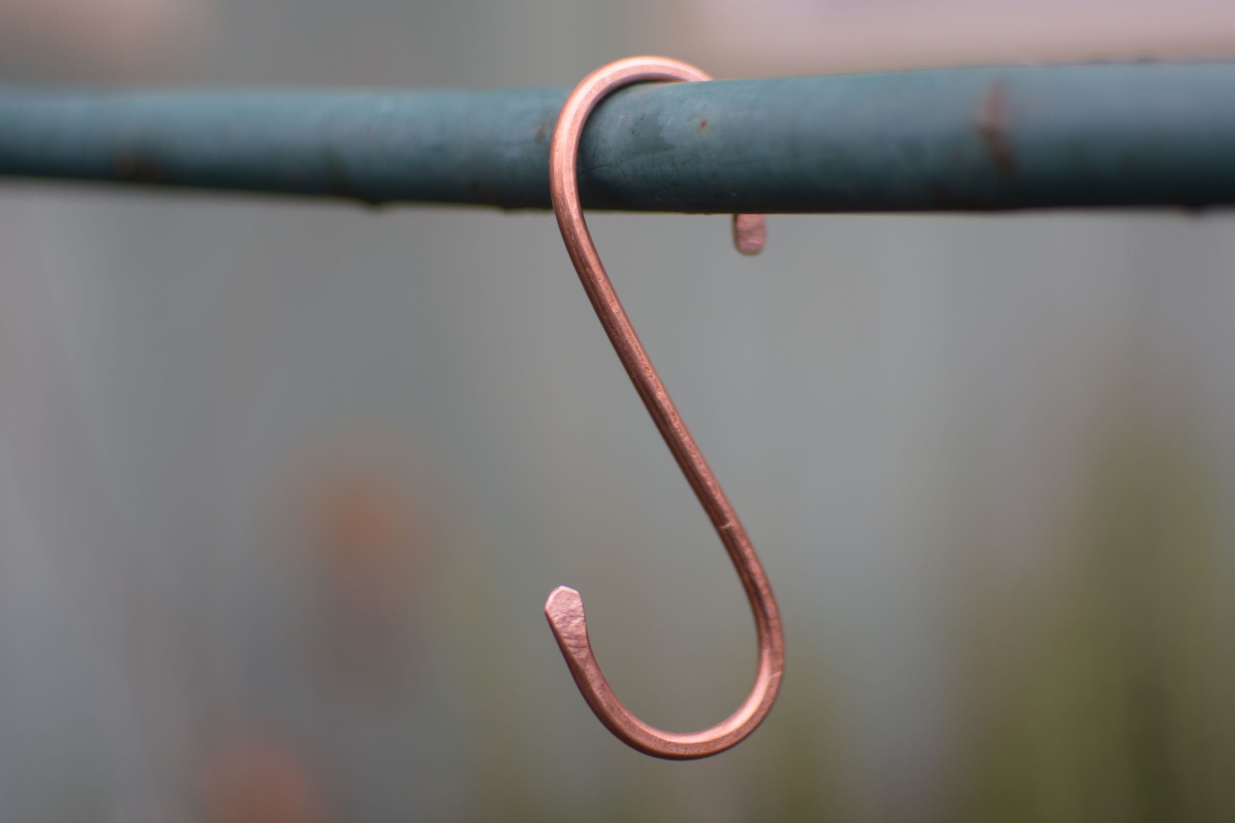 Set of 4. 3-inch Copper S Hooks Hangers Pot Rack Hooks - Etsy