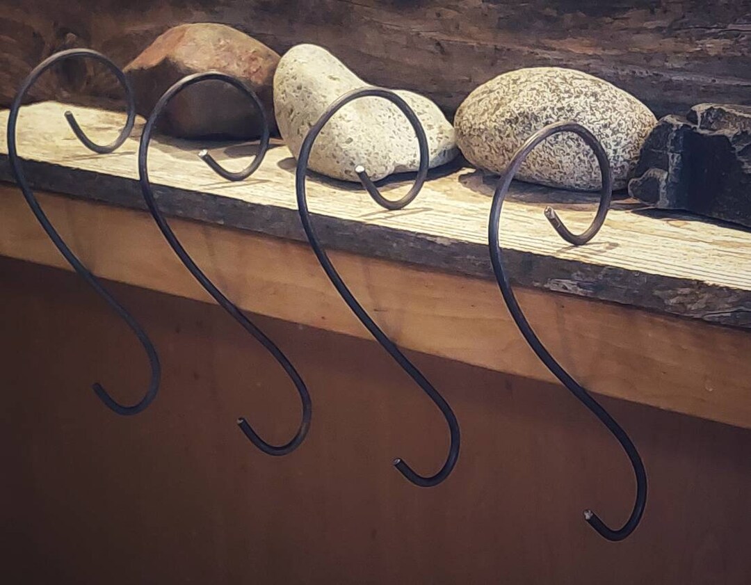 Iron Metal Christmas Stocking Holder, Stocking Hanger, Mantel Stocking ...