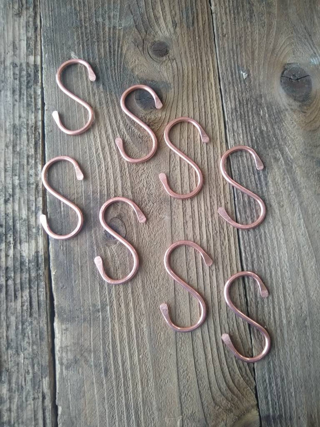 Set of 20, 2-inch Copper S-hooks, Hangers, Pot Rack Hooks, Garden Hooks ...