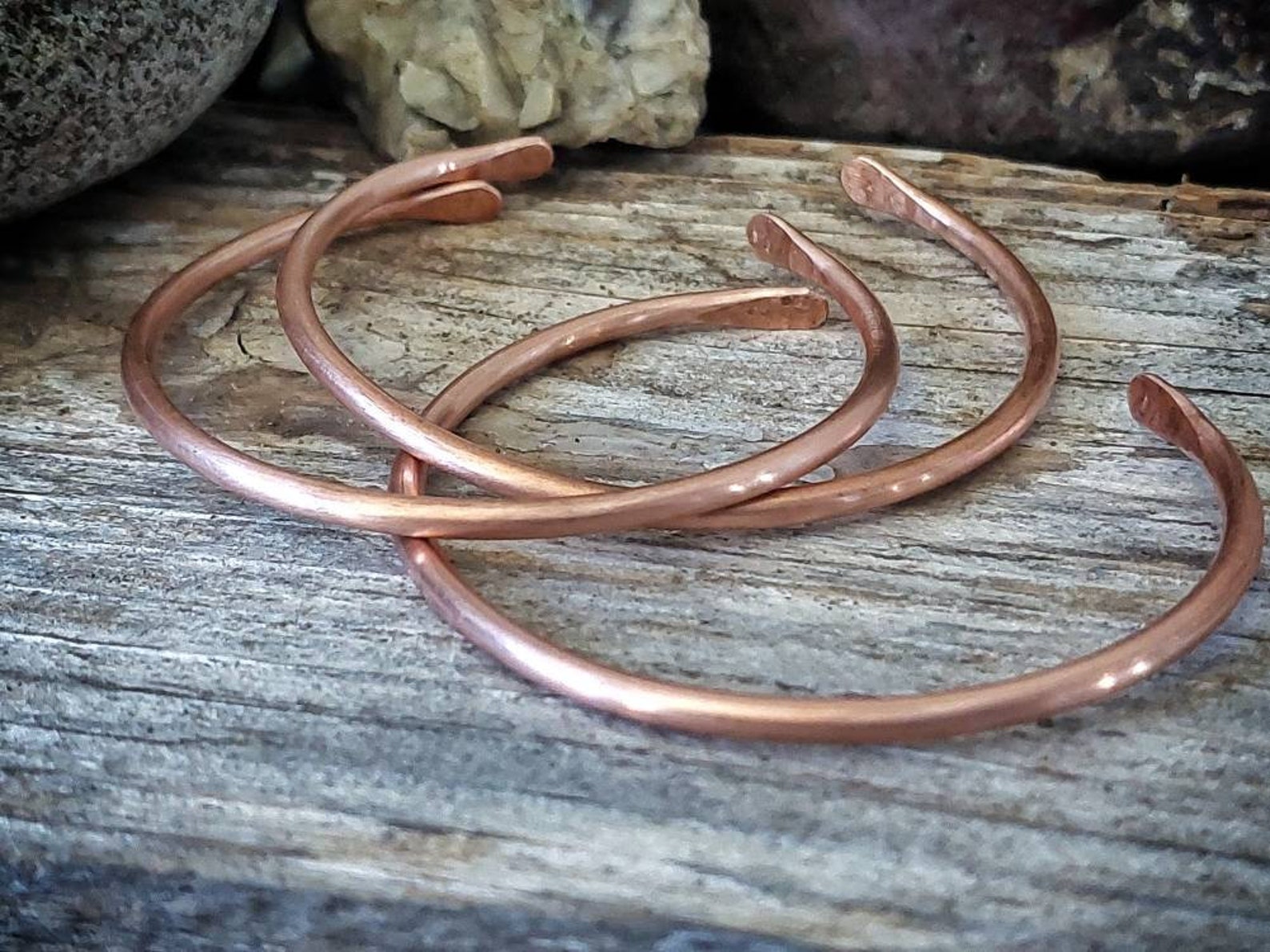Hammered Copper Bangle Bracelet Solid Copper Bangle Bracelet - Etsy