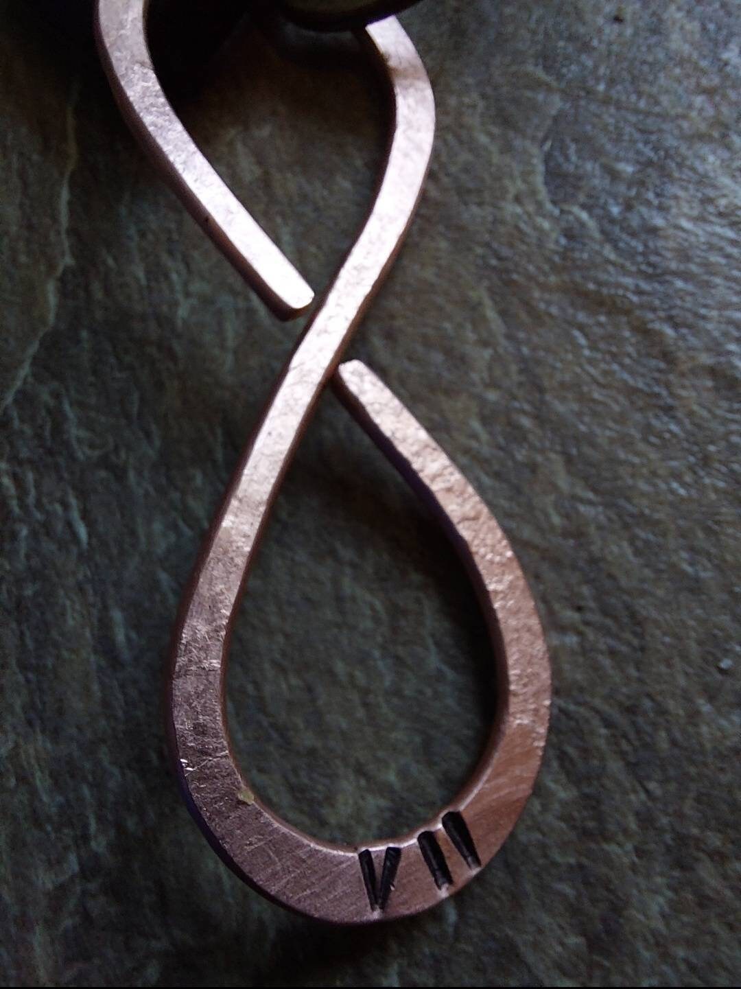 7th Anniversary Gift. Copper Key Chain. Infinity Present - Etsy