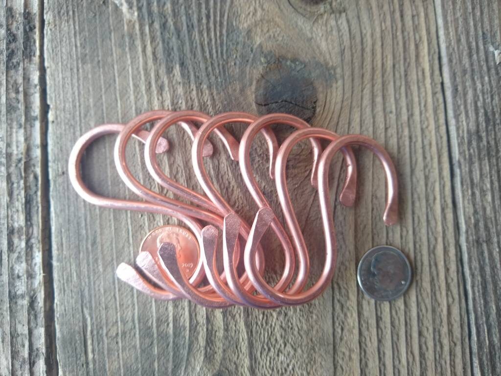 Set of 6 2 Copper S Hooks Hangers Pot Rack Hooks - Etsy