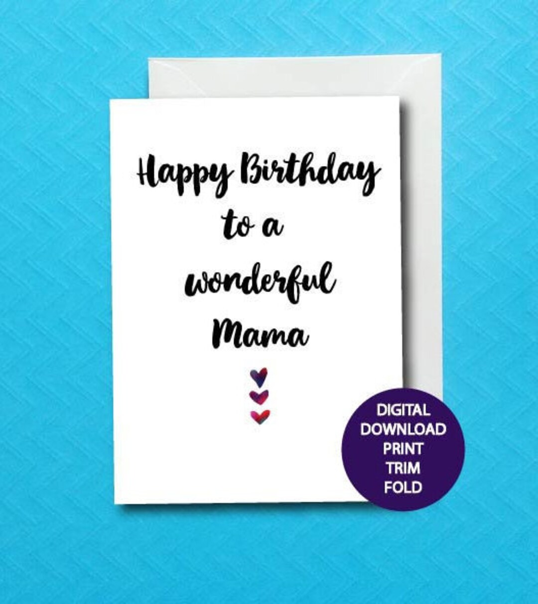 Happy Birthday Mama Card Printable Mama Birthday Card - Etsy