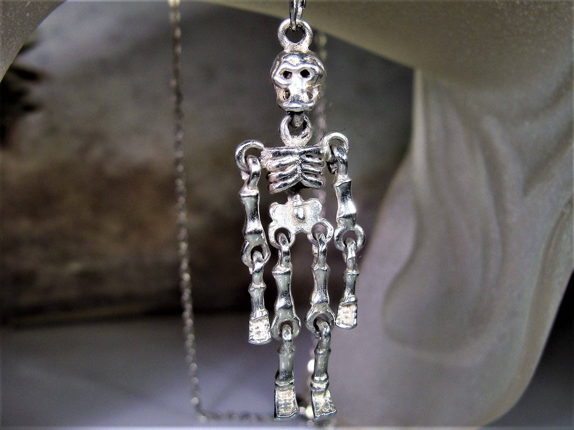 Sterling Silver Skeleton, Sterling Silver Skeleton Necklace ...