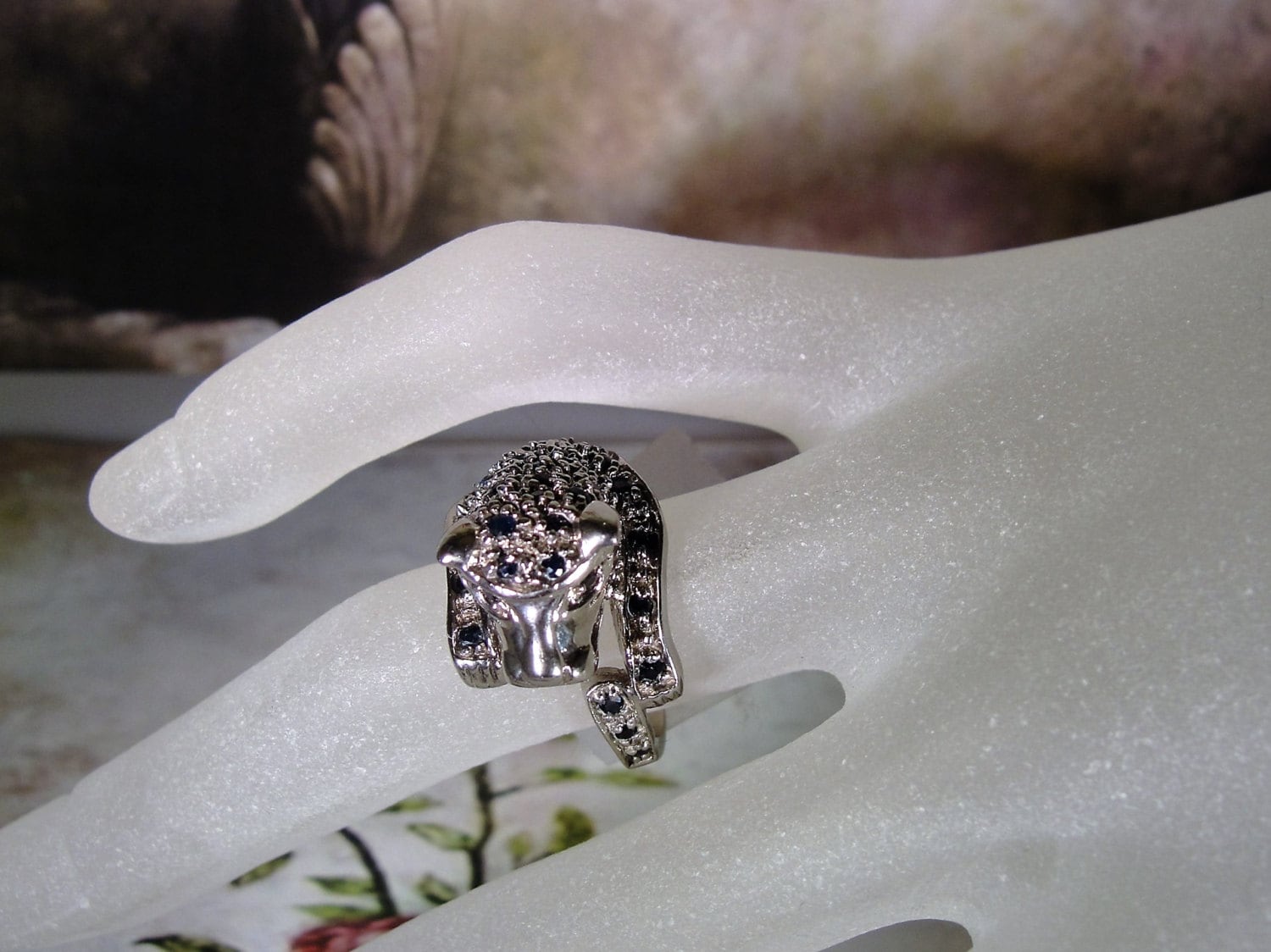 Vintage Ring, Big Cat Ring, Cheetah Ring, Leopard Ring, Puma Ring ...